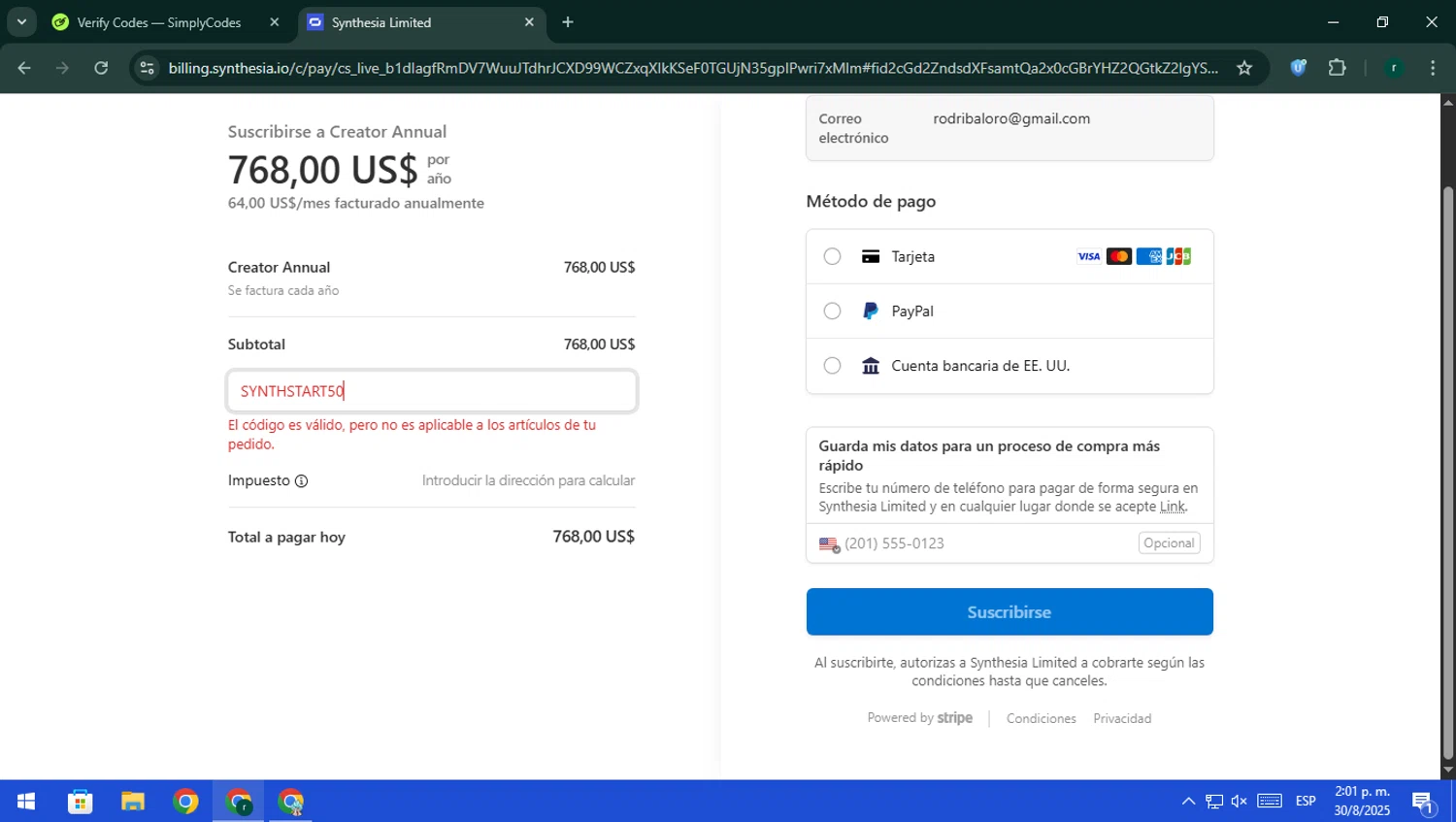 Synthesia Promo Codes - 50% Off (4 Verified) Oct 2025