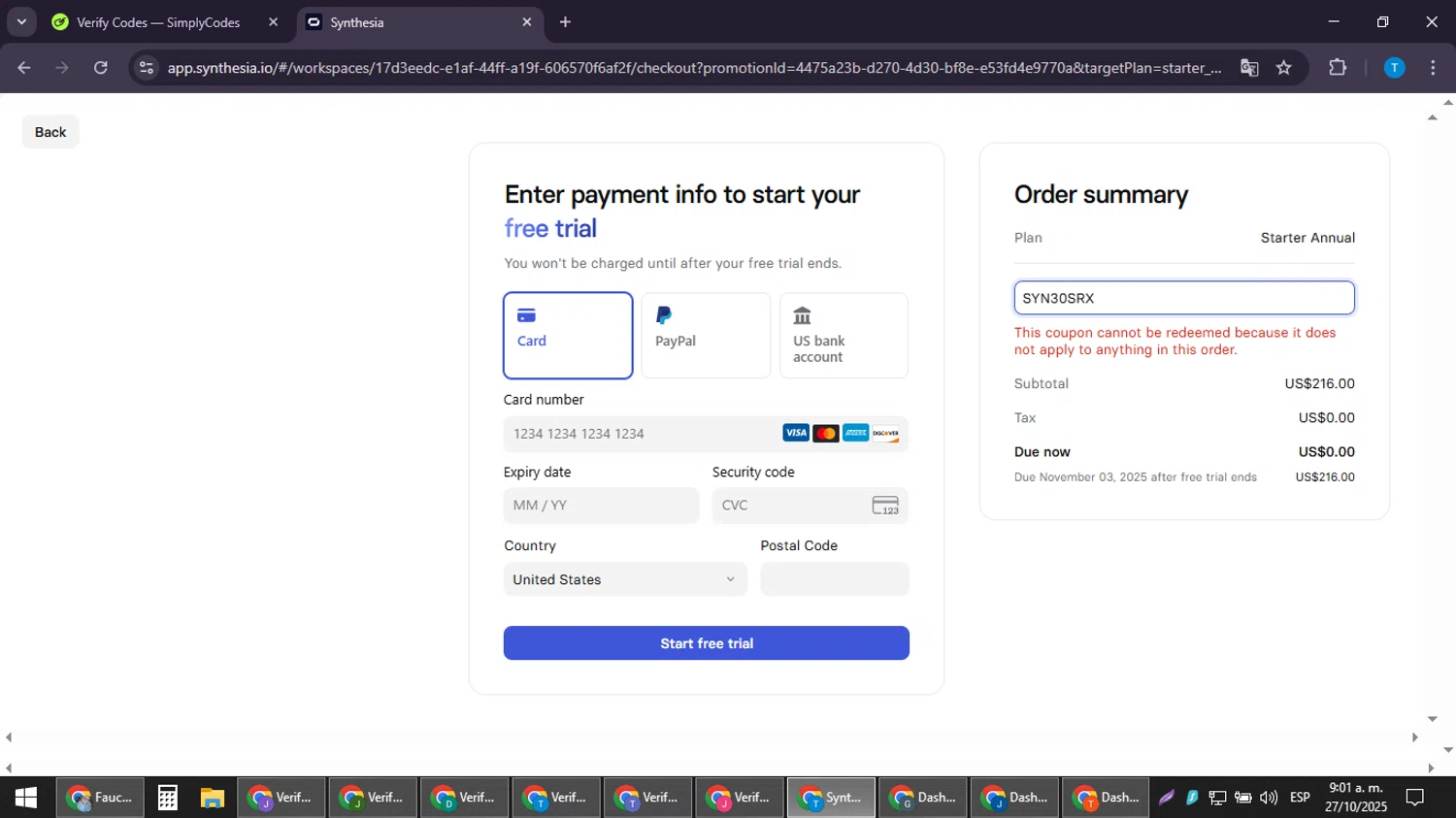 Synthesia Promo Codes - 50% Off (4 Verified) Dec 2025
