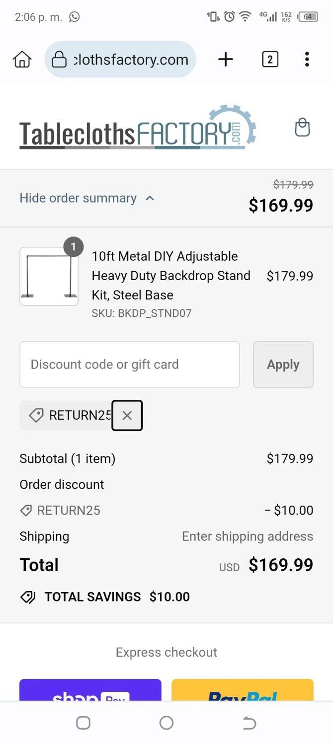 Tableclothsfactory Coupons - $10 Off | September 2024