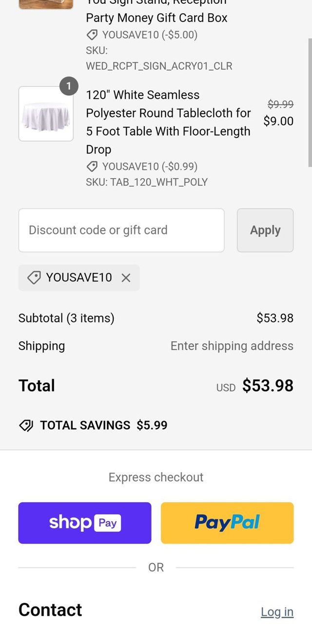 Tableclothsfactory Coupons - $10 Off | September 2024