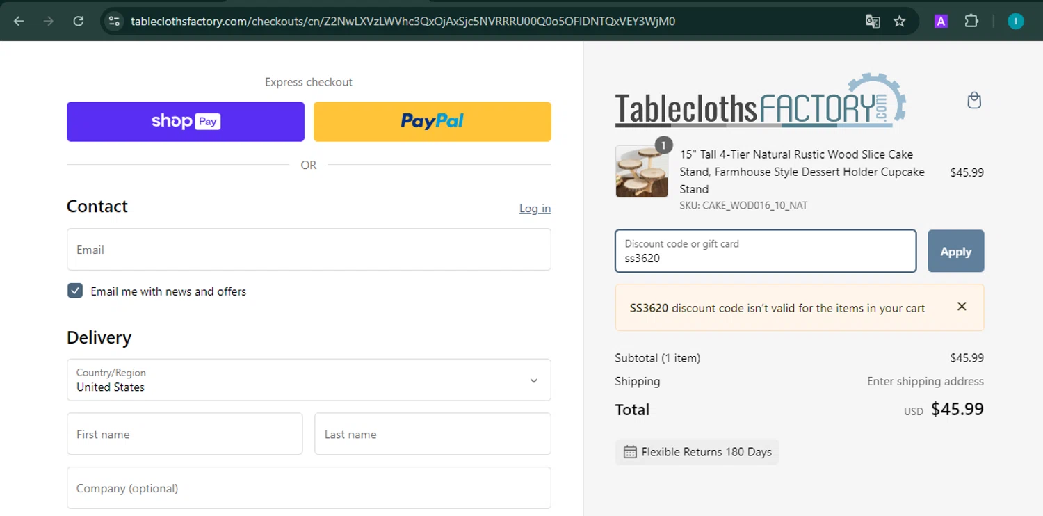 Tableclothsfactory Coupons - $10 Off | September 2024