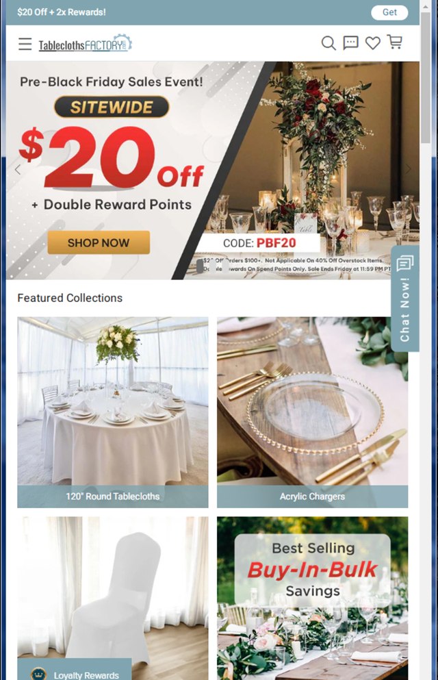 Tableclothsfactory Coupons - $10 Off | December 2024