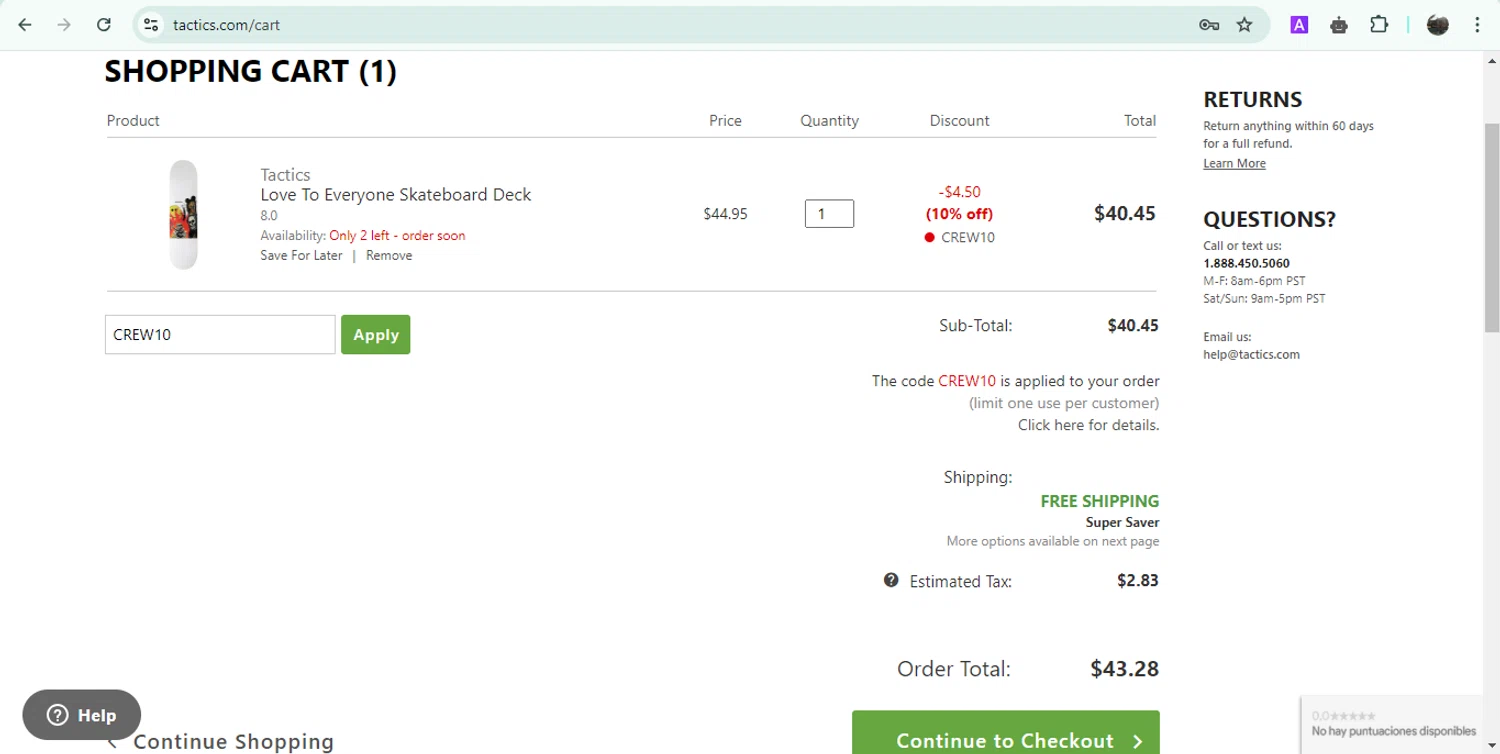 Tactics Promo Codes - 10% Off | November 2024