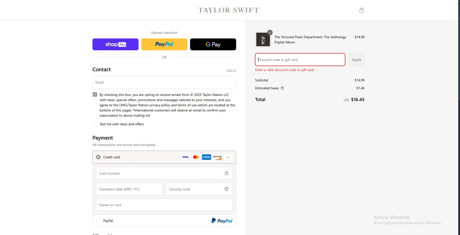 Taylor Swift Promo Codes - 20% Off Coupons Jan 2026