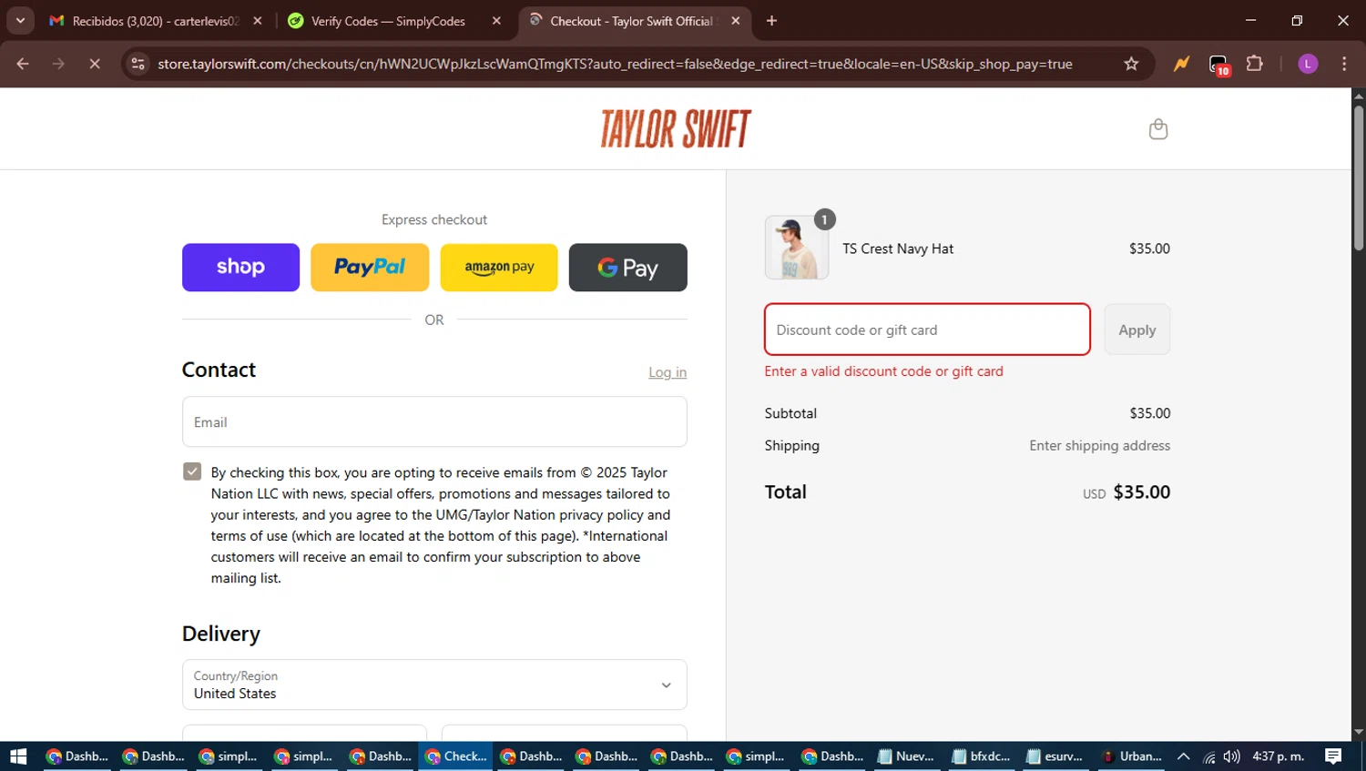 Taylor Swift Promo Codes - 20% Off Coupons Jan 2026