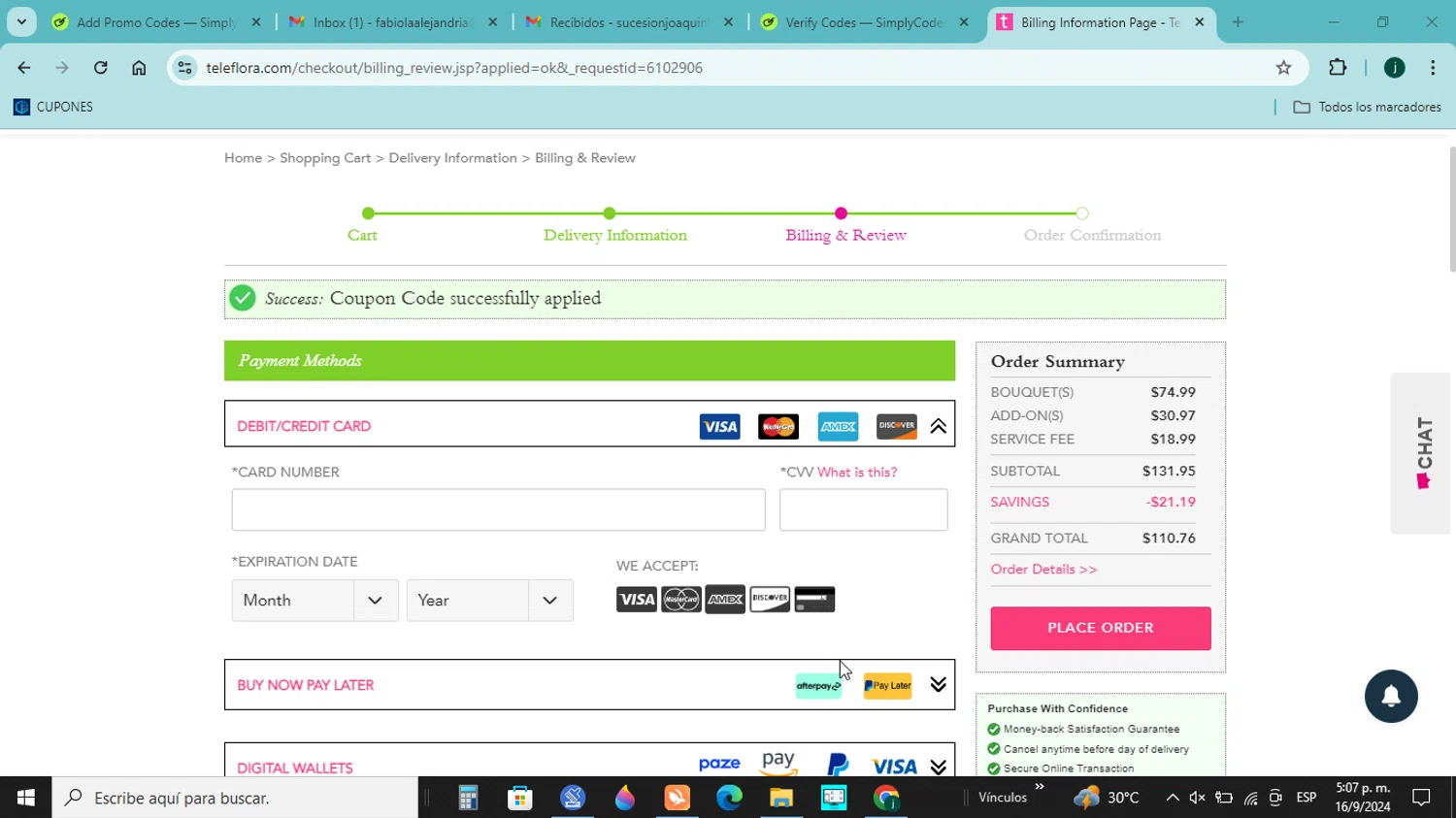 Teleflora Coupons - $15 Off | September 2024