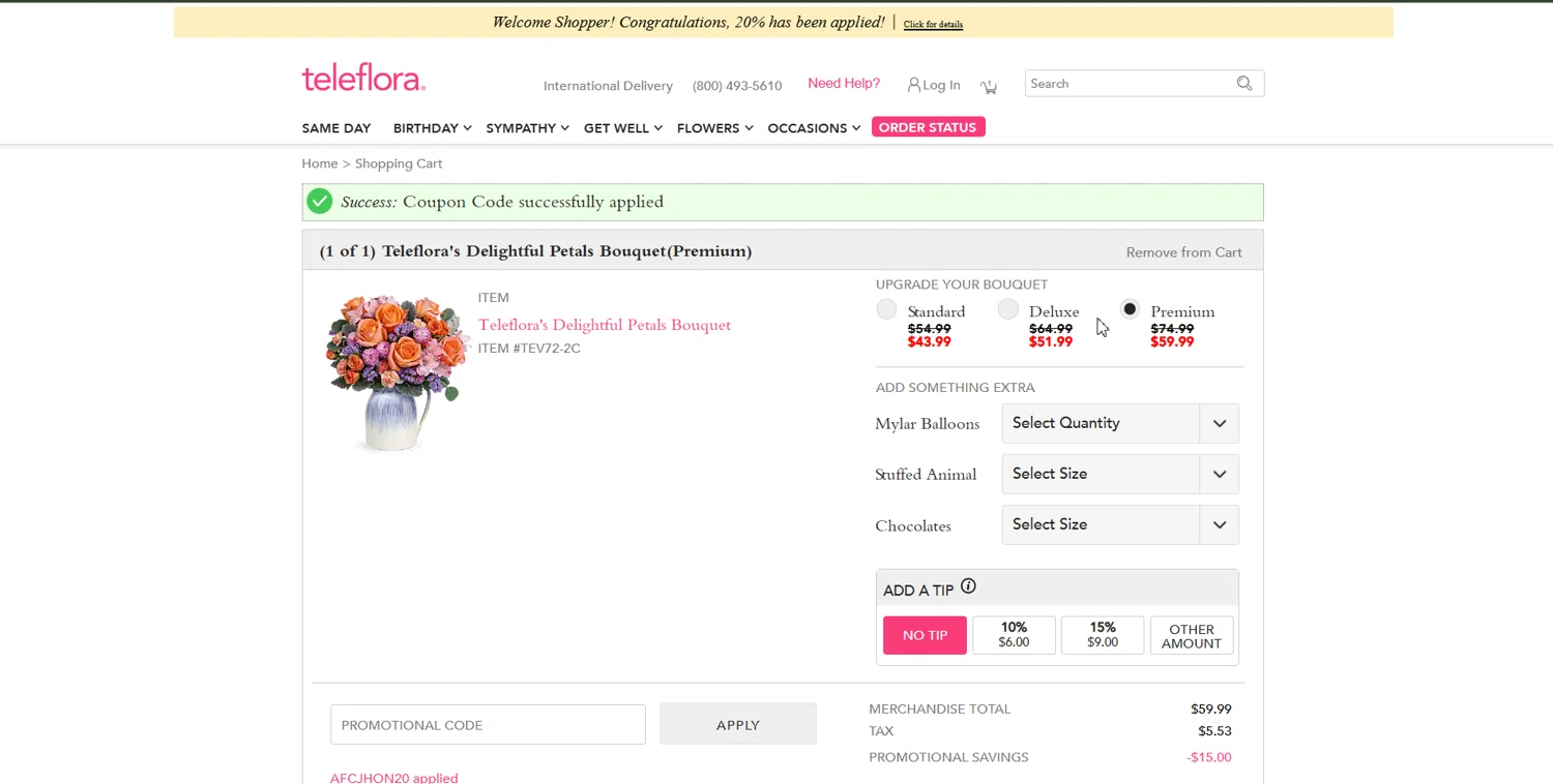 Teleflora Promo Codes - 25% Off (50 Verified) Sep 2025