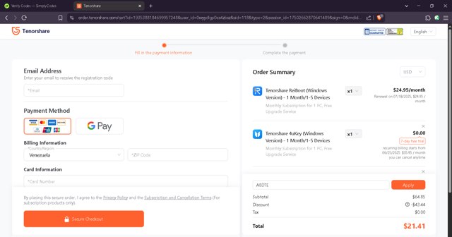 Tenorshare Promo Codes (7 Verified) - 30% Off Jul 2025