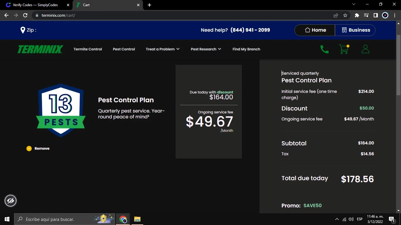 Terminix Promo Codes - $50 Off | September 2024