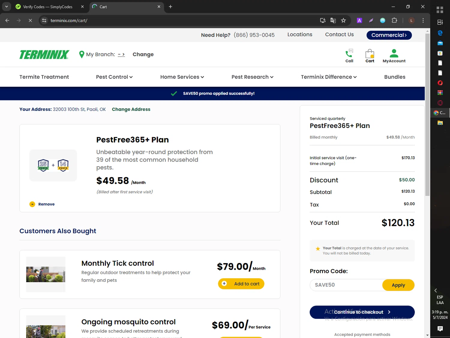 Terminix Promo Codes - $50 Off | September 2024