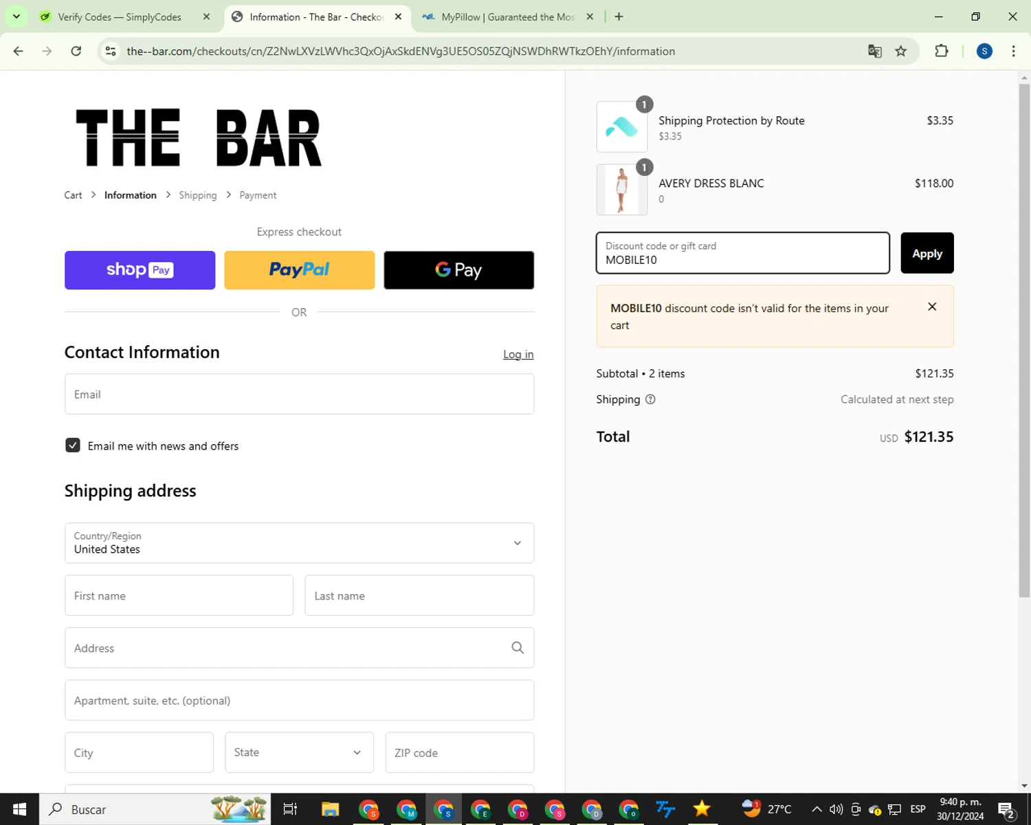 The Bar Discount Codes - 10% Off | January 2025