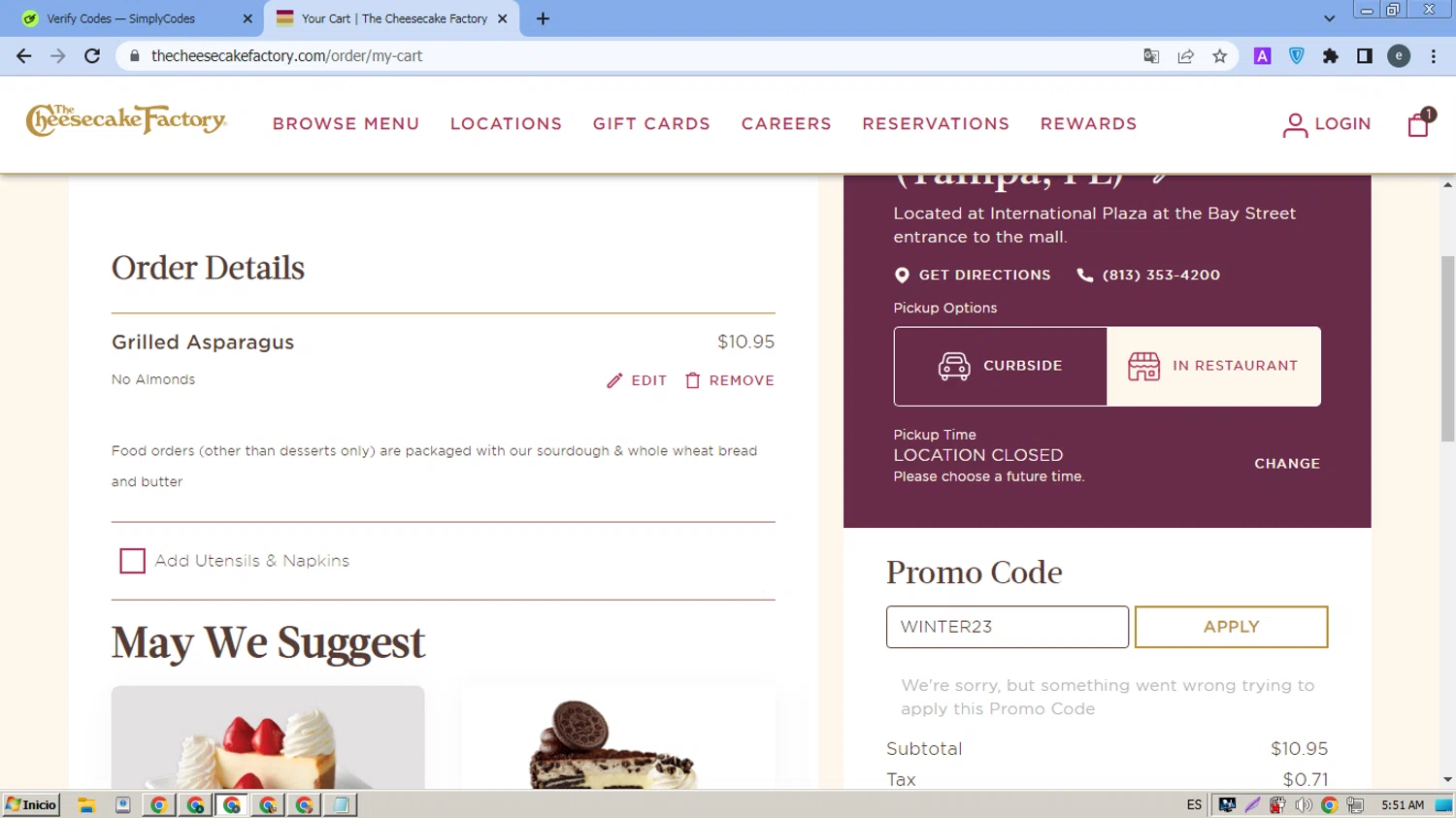 The Cheesecake Factory Promo Codes - $10 Off Nov 2025