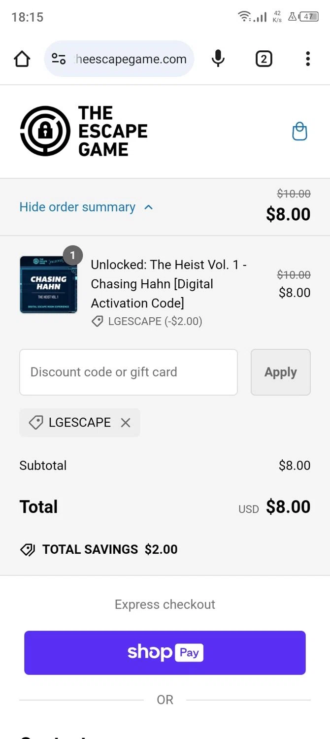 The Escape Game Promo Codes - 20% Off | October 2024