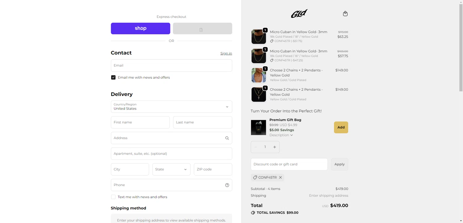 The GLD Shop Promo Codes - 50% Off (30 Verified) Jan 2026