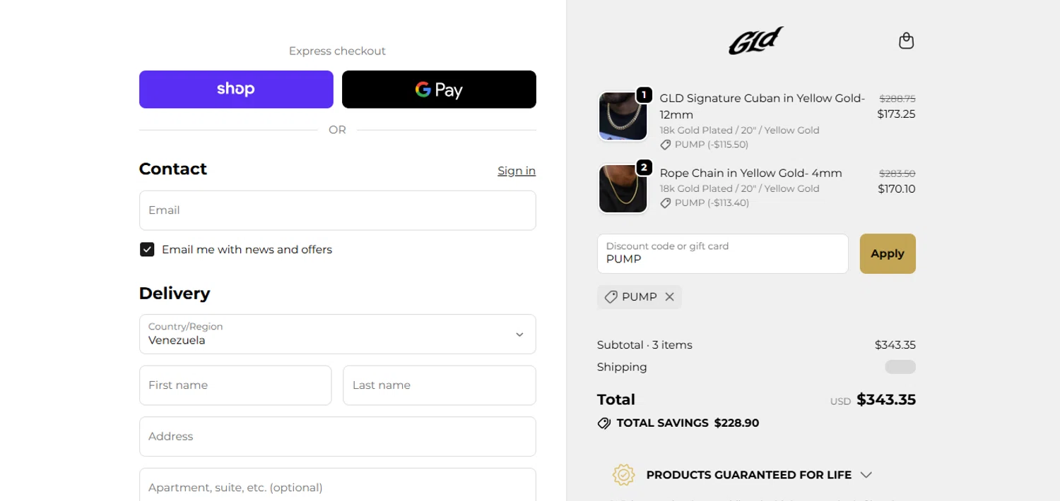 The GLD Shop Promo Codes - 50% Off (27 Verified) Dec 2025