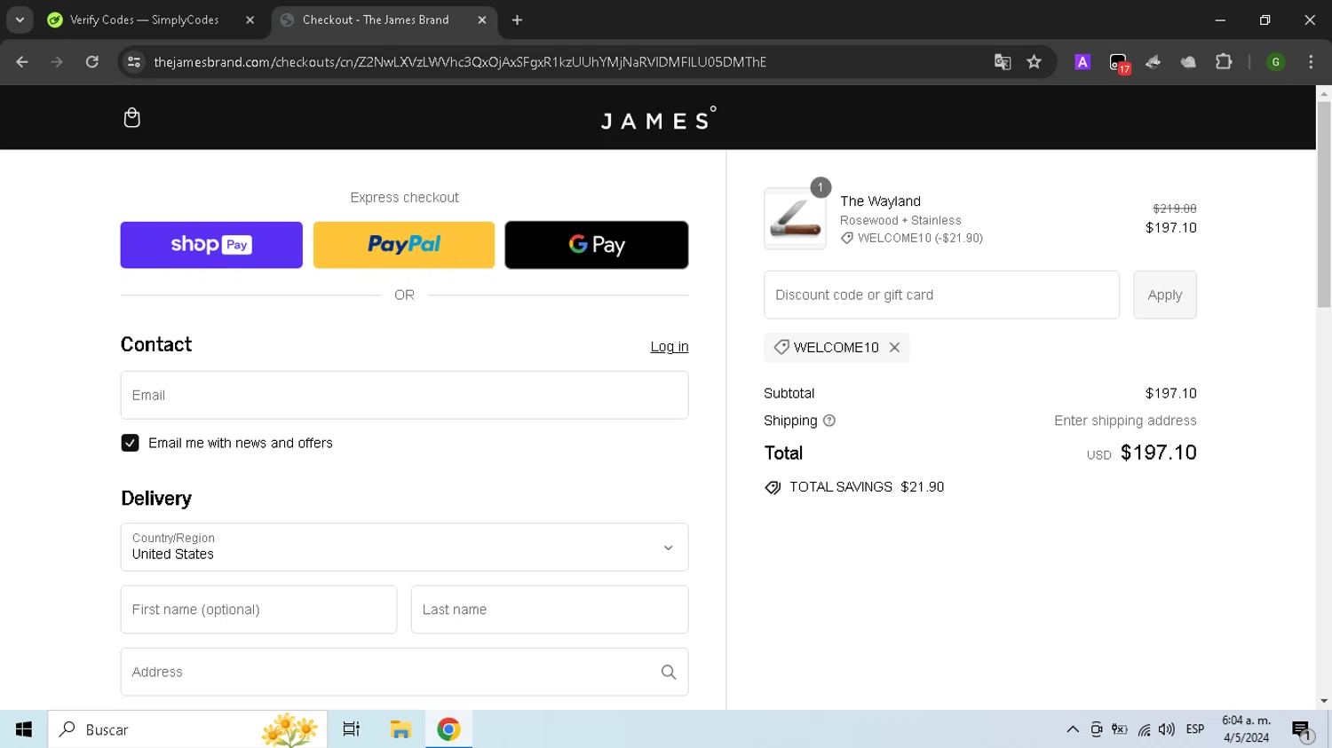 The James Brand Promo Codes - 10% Off | October 2024