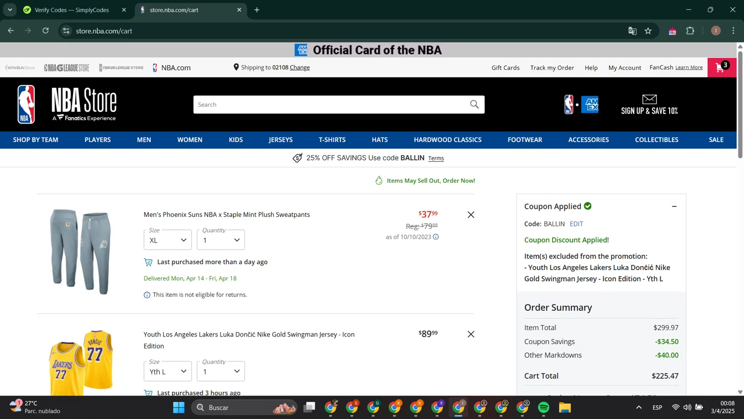 NBA Store Coupon Codes (9 Verified) - 25% Off May 2025