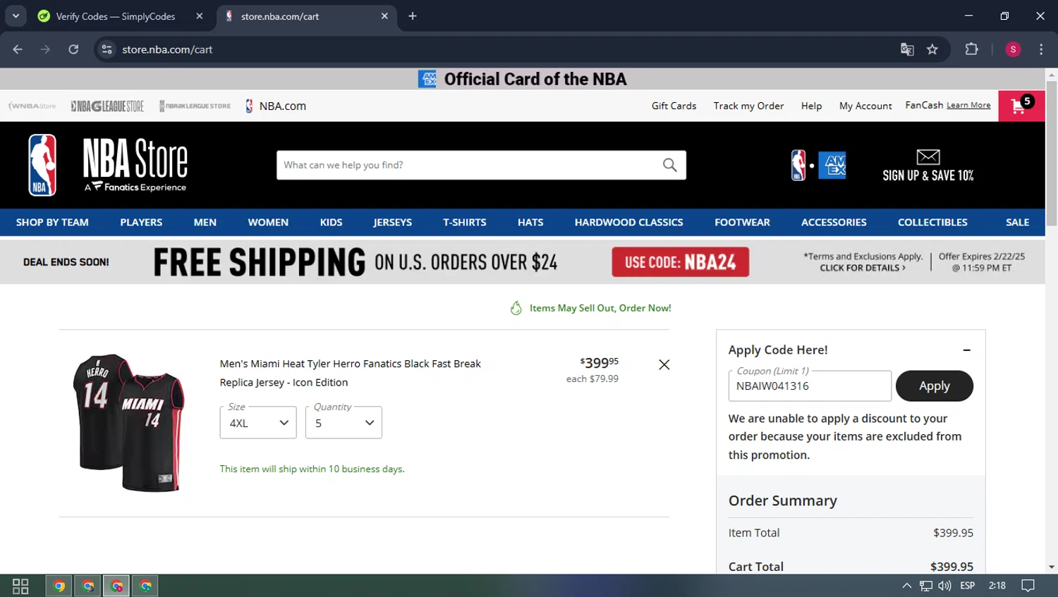 NBA Store Coupon Codes (7 Verified) - 10% Off May 2025