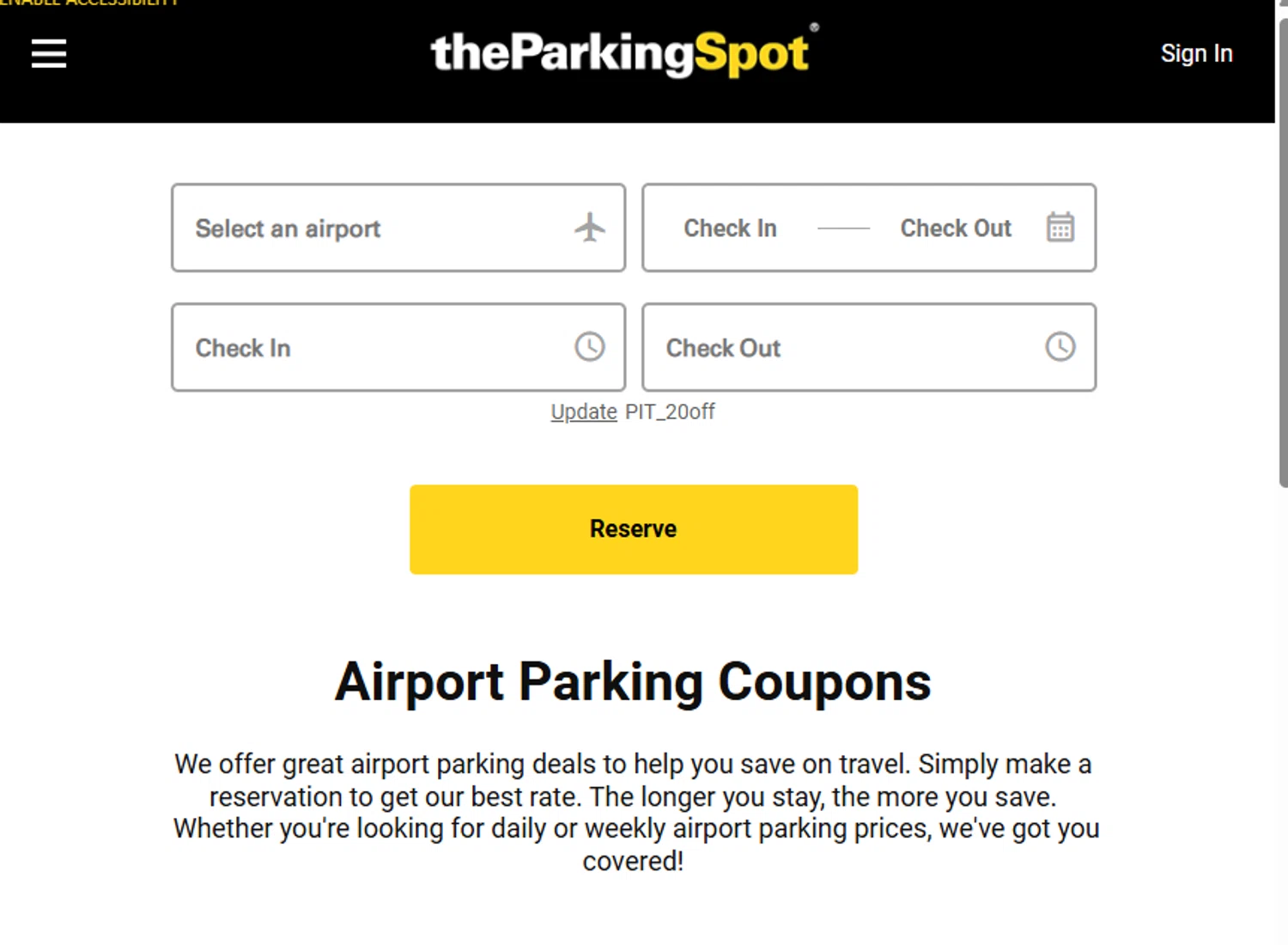 The Parking Spot Promo Codes - 20% Off Coupons Jul 2025