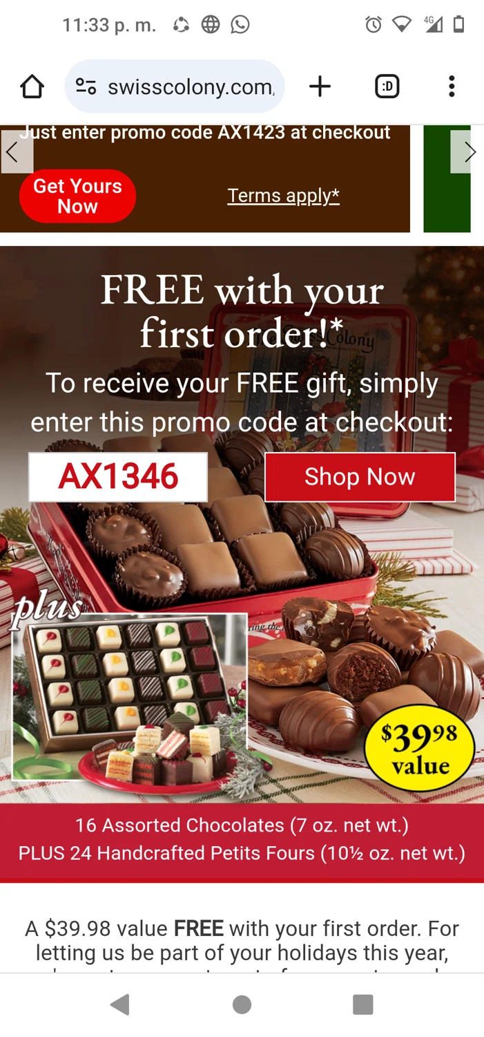 The Swiss Colony Promo Codes - $10 Off | September 2024