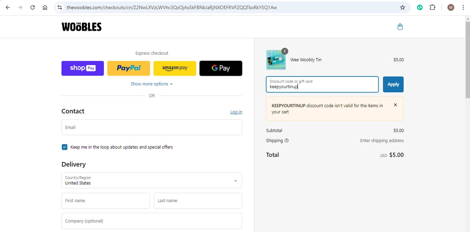 The Woobles Discount Codes - 10% Off | November 2024