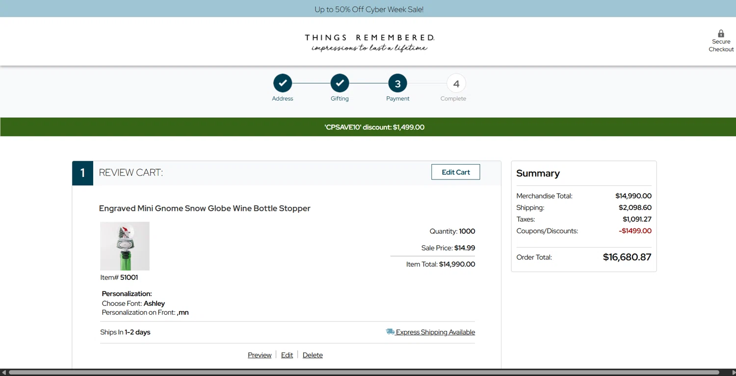 Things Remembered Promo Code - 25% Off December 2025