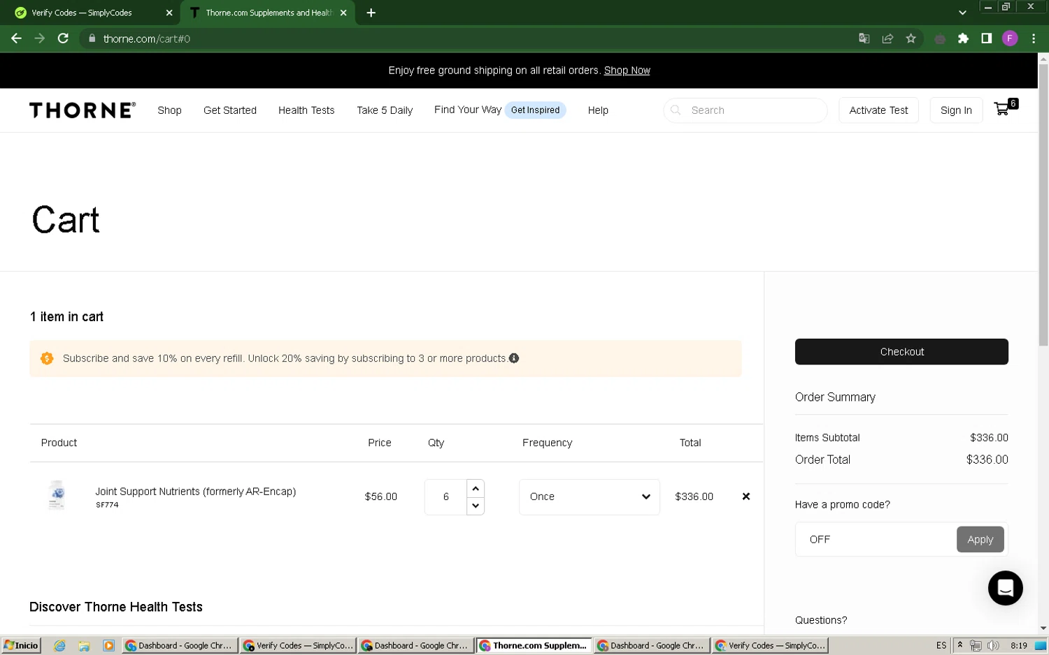 Thorne Promo Codes - 10% Off | October 2024