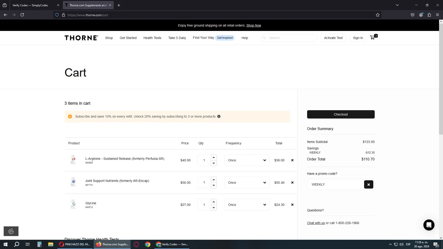 Thorne Promo Codes - 10% Off | October 2024