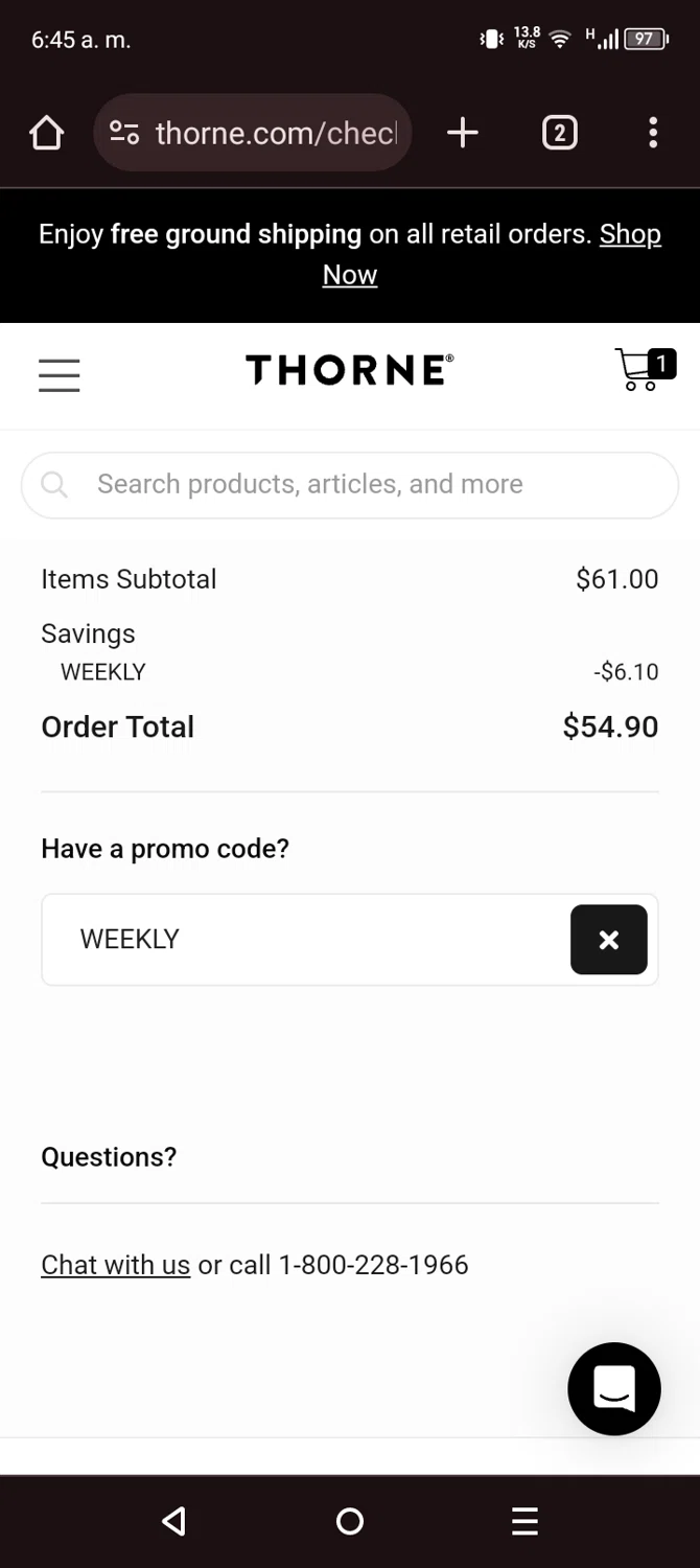 Thorne Promo Codes - 10% Off | September 2024