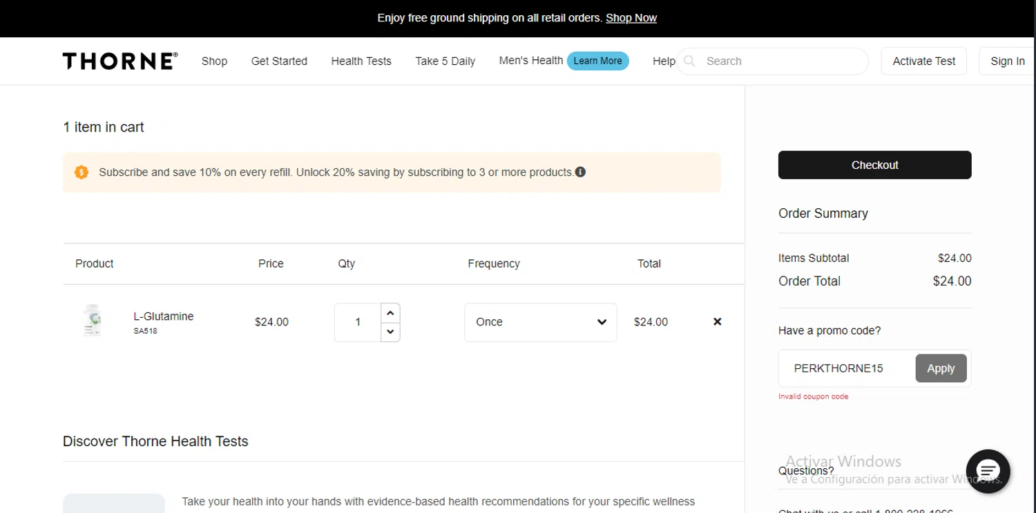 Thorne Promo Codes (1 Verified) - 20% Off w/Code Sep 2025