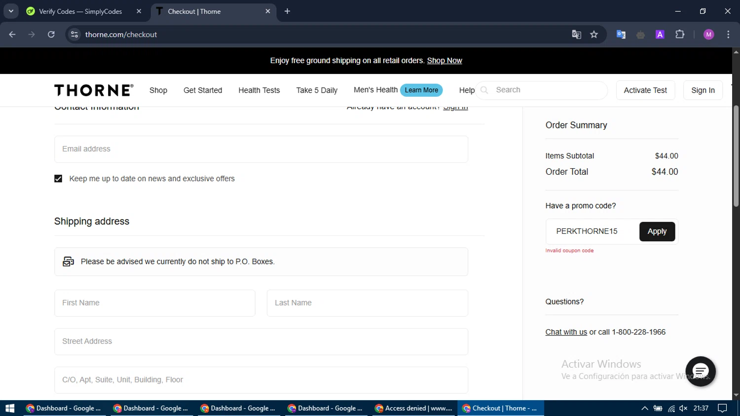 Thorne Promo Codes (1 Verified) - 20% Off w/Code Sep 2025
