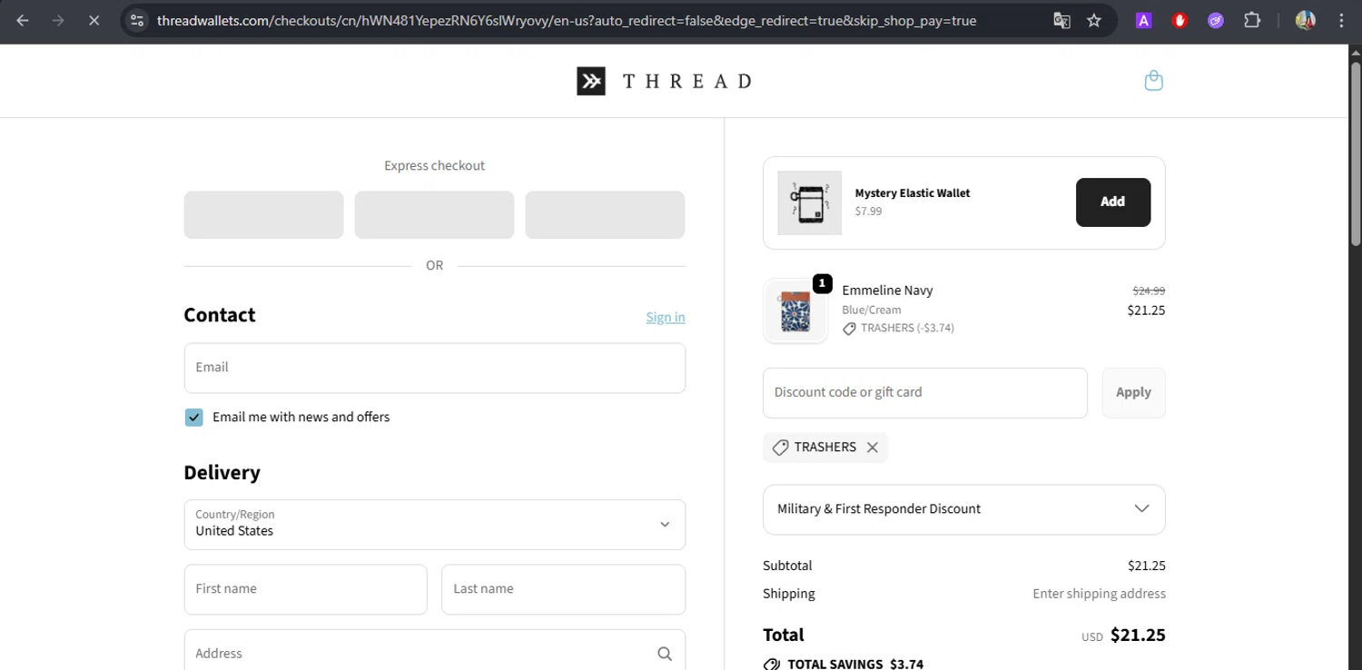 Thread Wallets Promo Code - 30% Off (Verified) Dec 2025