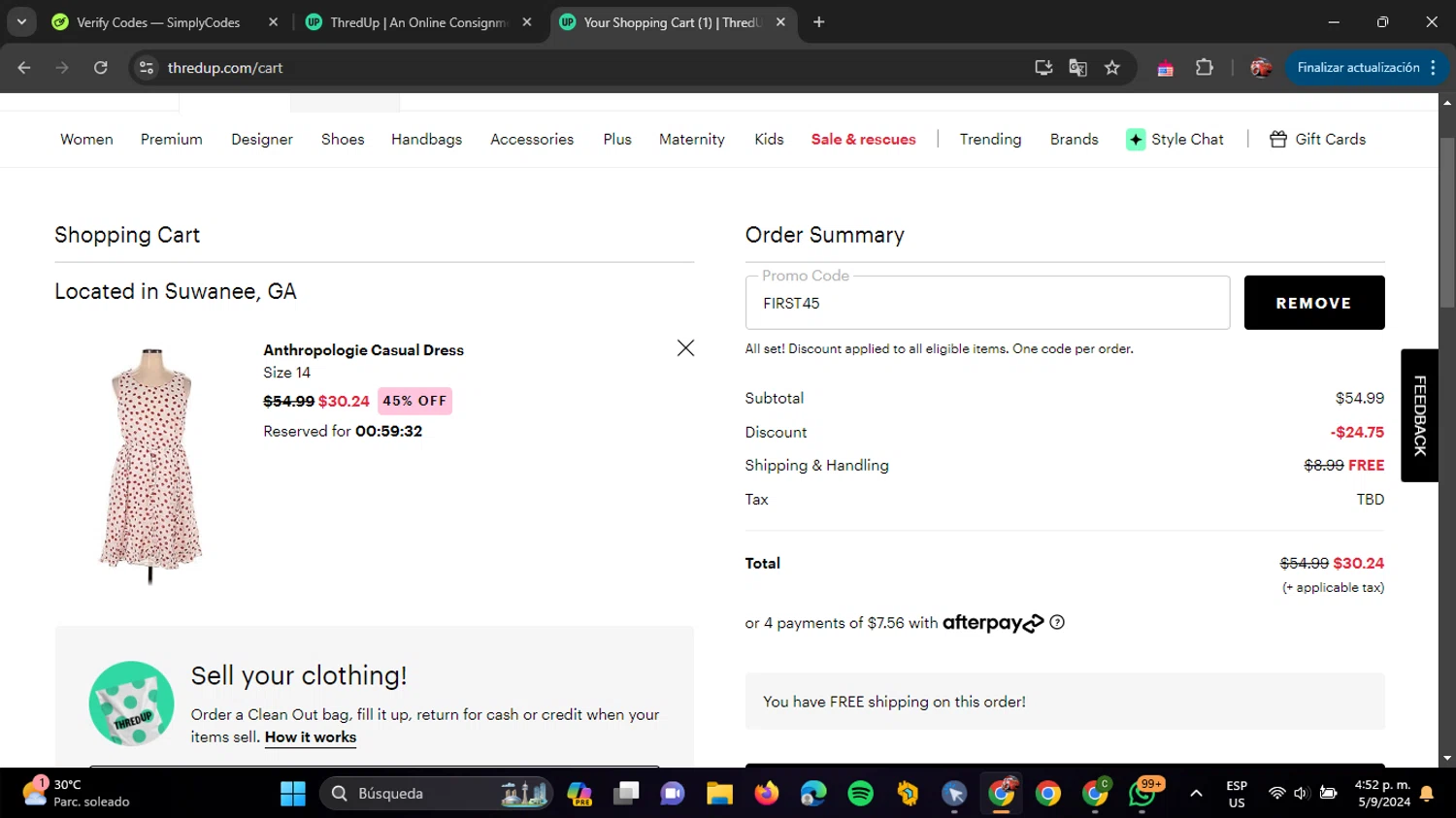 thredUP Promo Codes - 45% Off | October 2024