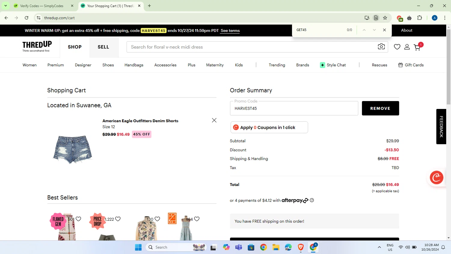 thredUP Promo Codes & Black Friday 2024 Deals - 45% Off