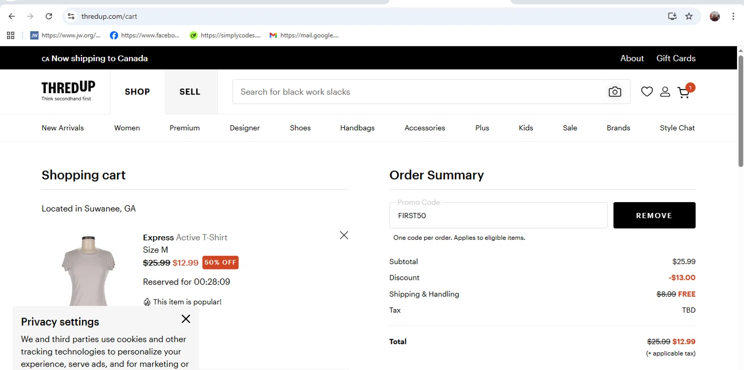 thredUP Discount Codes - 50% Off (1 Verified) Nov 2025