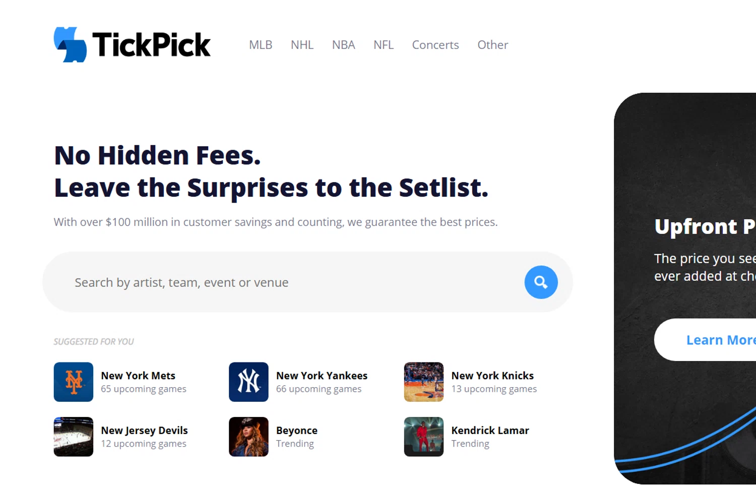 TickPick Promo Codes (1 Verified) - 50% Off w/Code Sep 2025