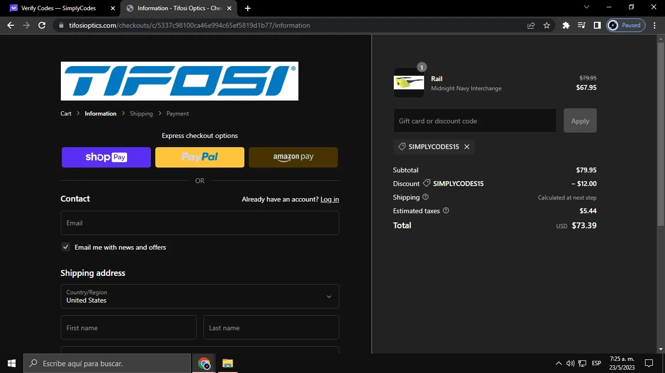 Tifosi Optics Promo Codes - 15% Off | October 2024