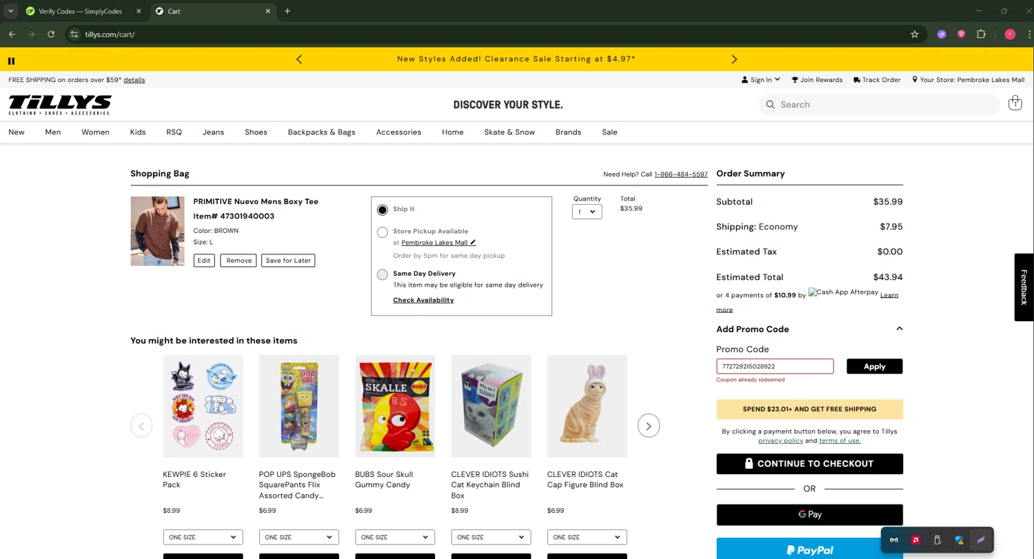 Tillys Promo Codes - 20% Off Coupons Oct 2025