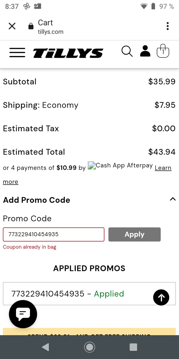 Tillys Promo Codes - 10% Off Sitewide Coupons Jan 2026