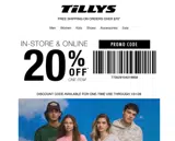 Tillys Promo Codes - 60% Off (+2 Codes) May 2026