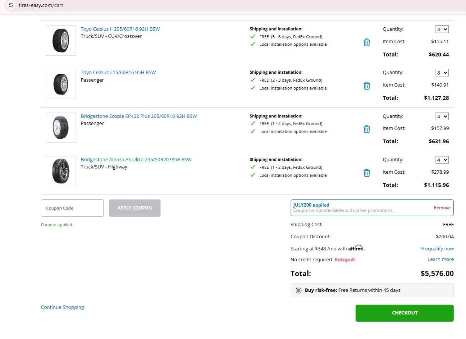 Tires Easy Promo Codes (7 Verified) - $25 Off Jul 2025