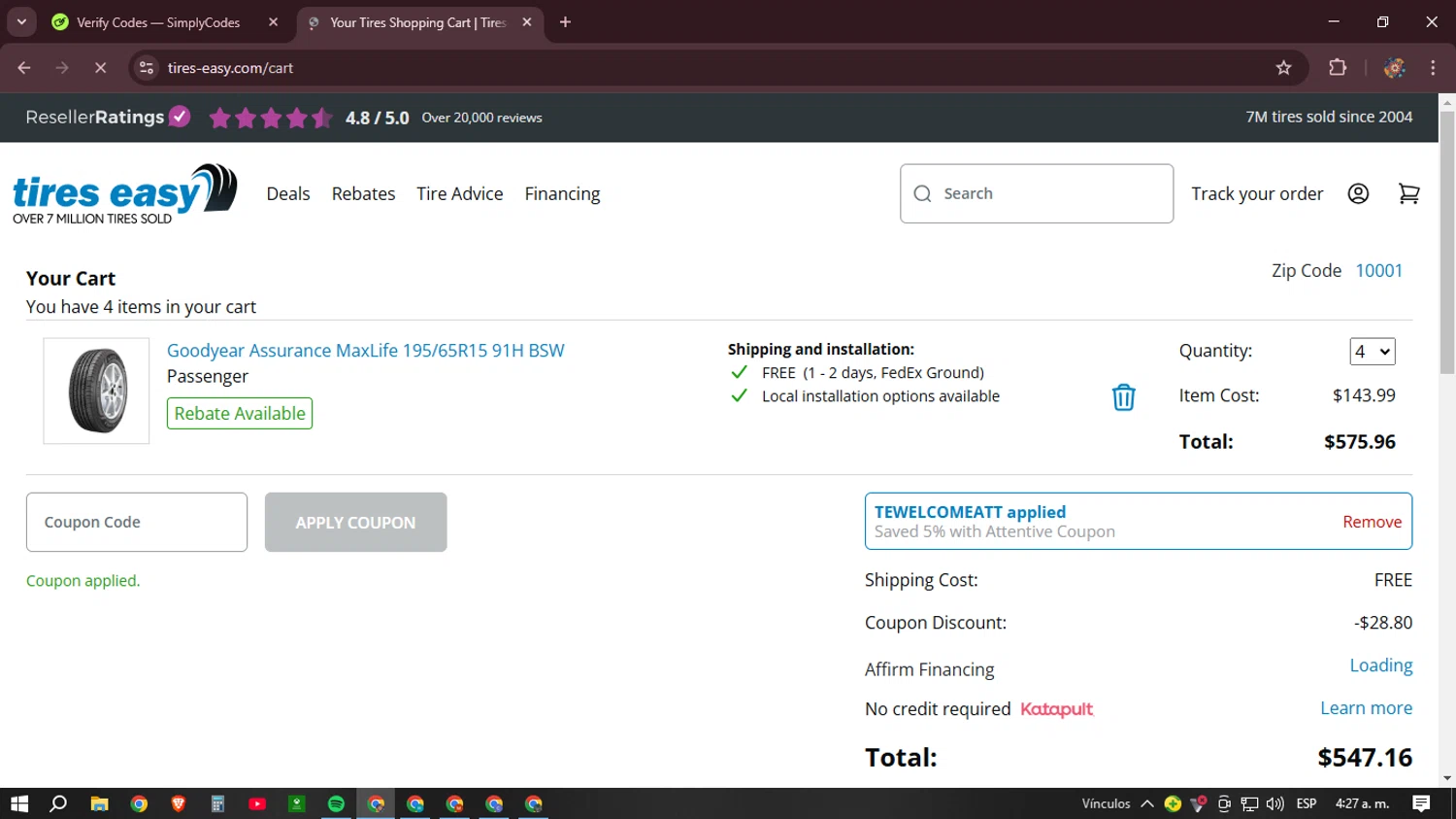 Tires Easy Coupon Codes (6 Verified) - 5% Off Feb 2025