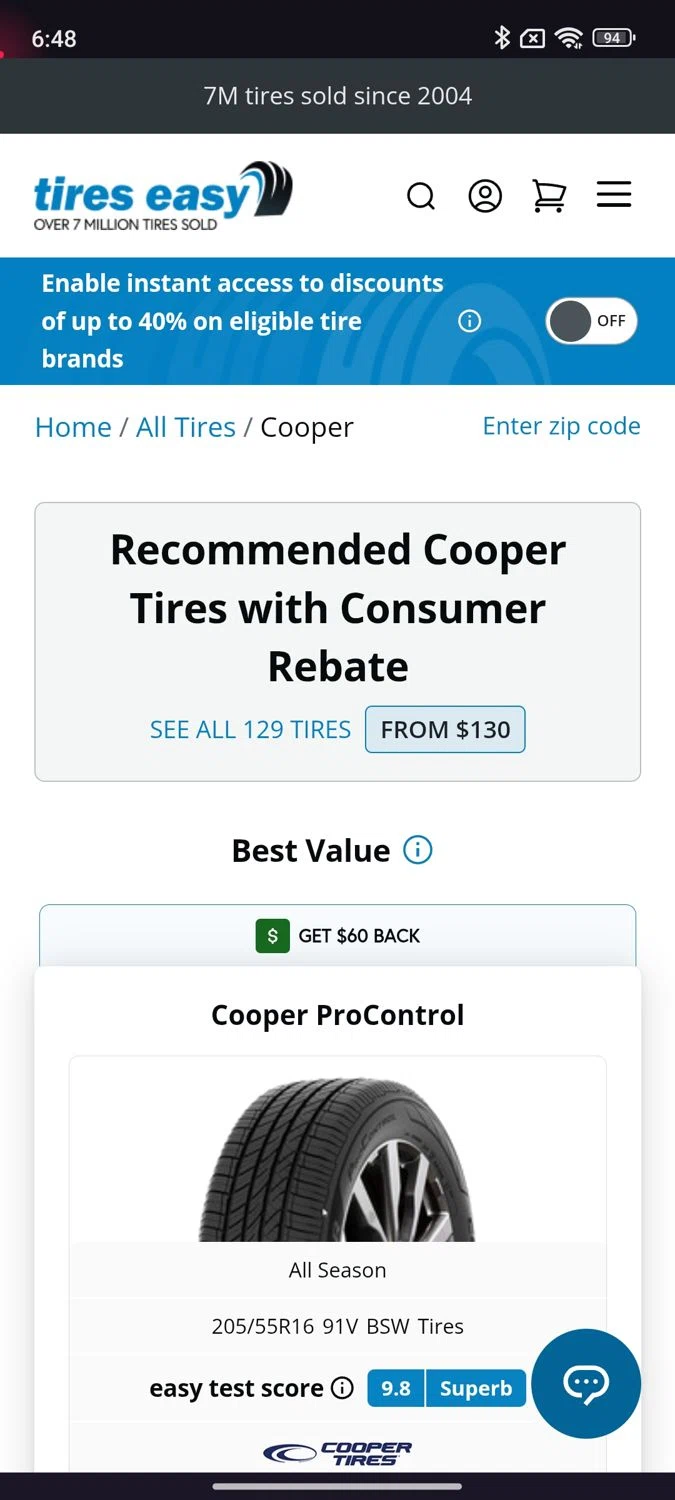 Tires Easy Coupon Codes (6 Verified) - 5% Off Feb 2025