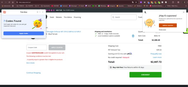 Tires Easy Coupon Codes (6 Verified) - 5% Off Feb 2025