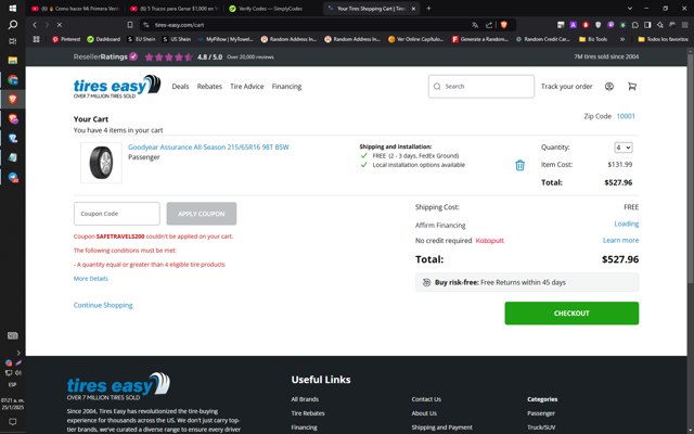 Tires Easy Coupon Codes (6 Verified) - 5% Off Feb 2025