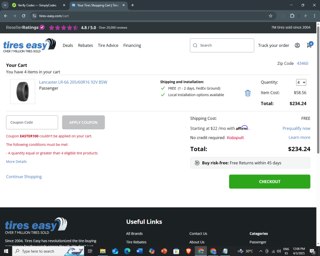 Tires Easy Coupon Codes (2 Verified) - $150 Off Apr 2025