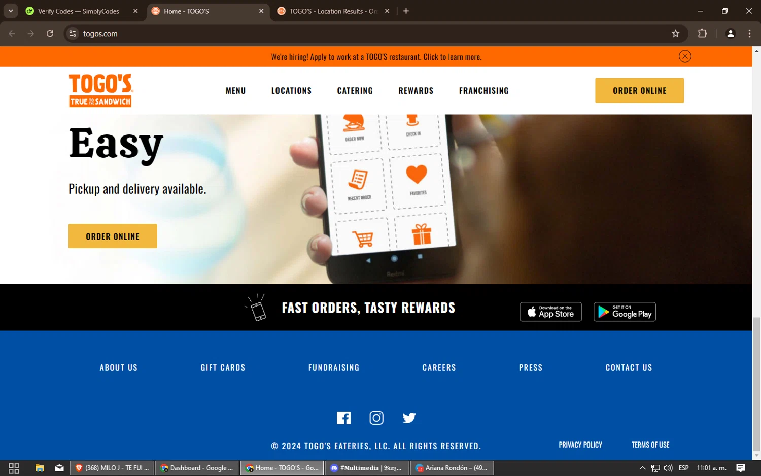 Togo's Coupons - $2 Off | January 2025