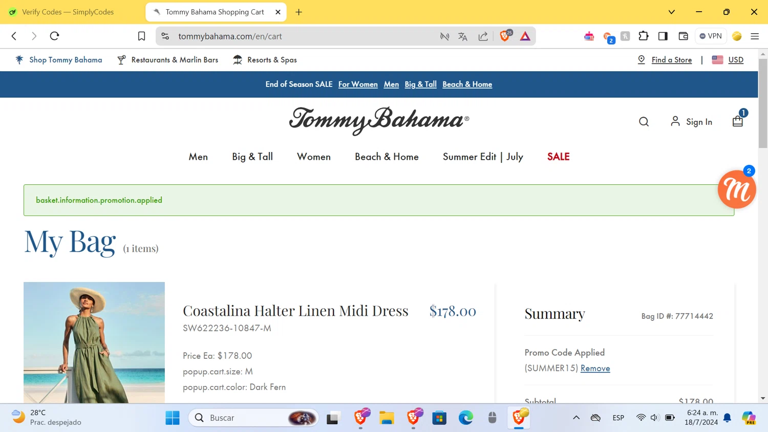 Tommy Bahama Promo Codes - 25% Off Coupons in August 2024 | SimplyCodes