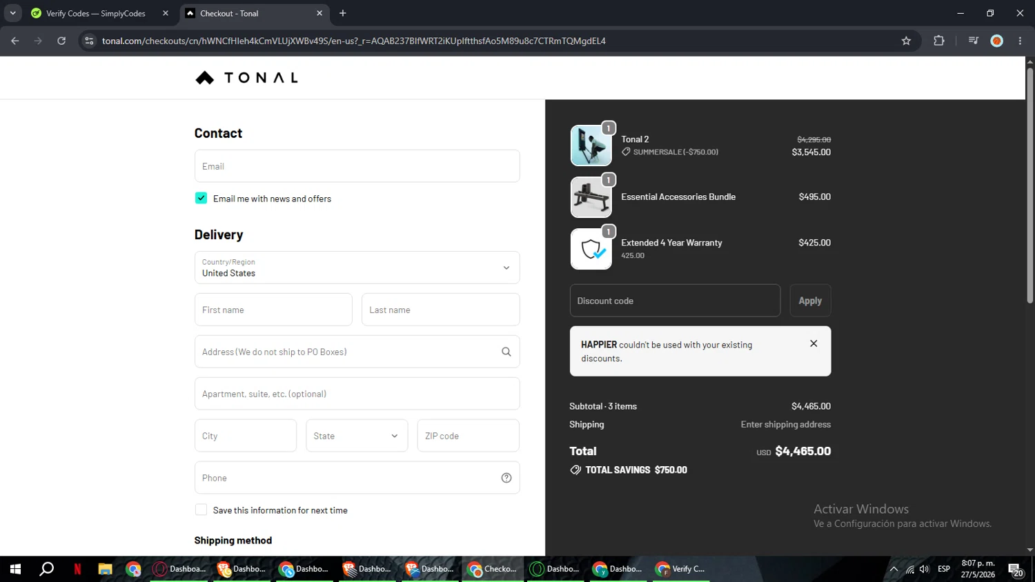 Tonal Promo Codes - $200 Off (20 Verified) May 2026