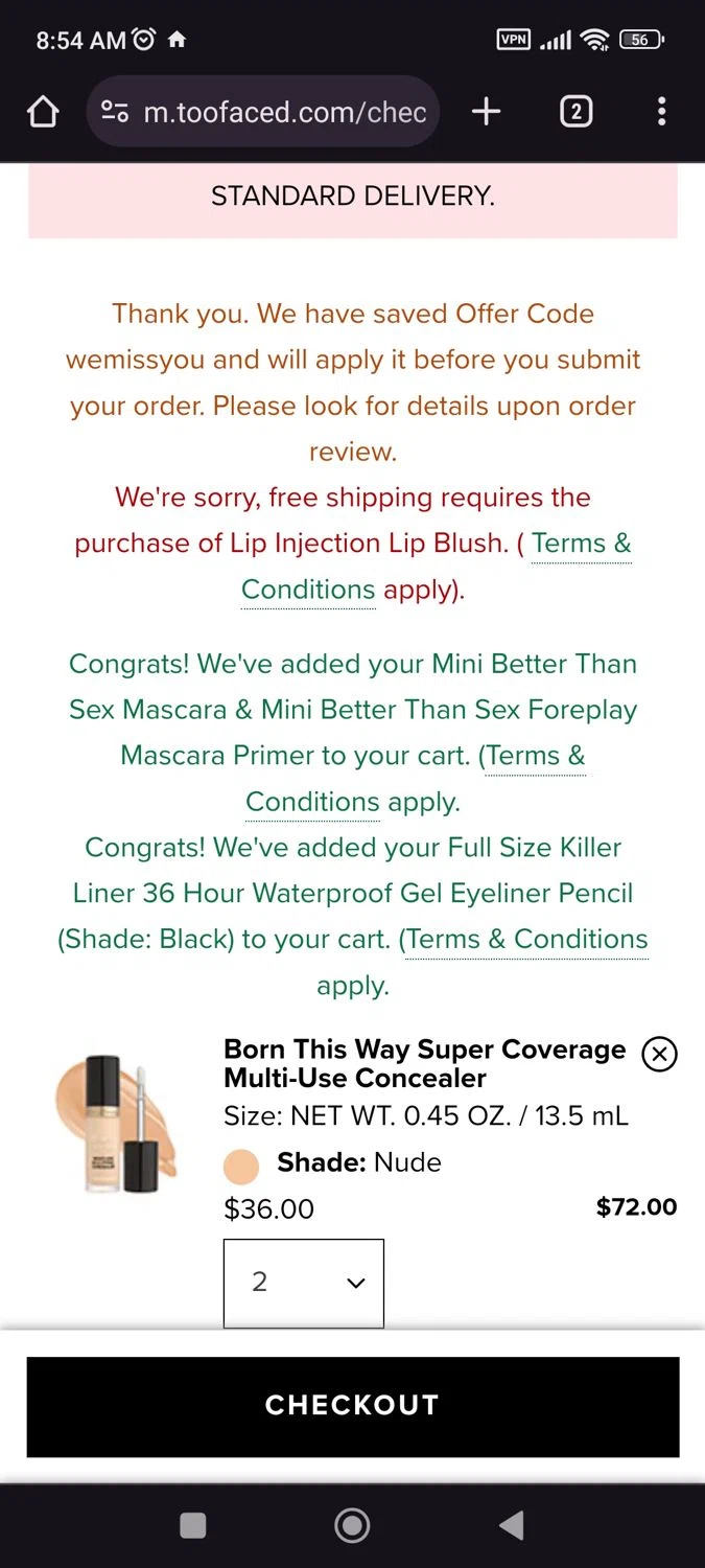 Too Faced Cosmetics Coupon Codes - 15% Off | October 2024